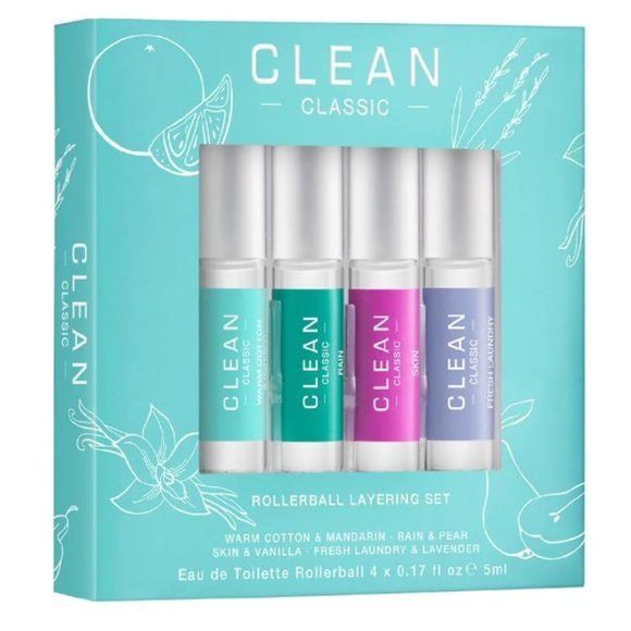Clean | Bath & Body | New Clean Classic Rollerball Layering 4 Pc Set ...